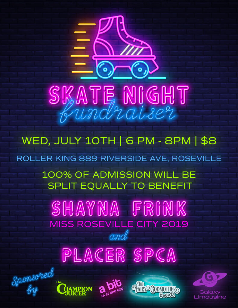 Skate Night Fundraiser Poster 1 – A Bit Over the Top